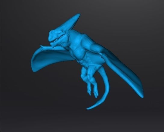 MUTANT PTERAMONSTER FIGURE MODEL ANIMAL CREATURE DND RPG 3D model 3D ...