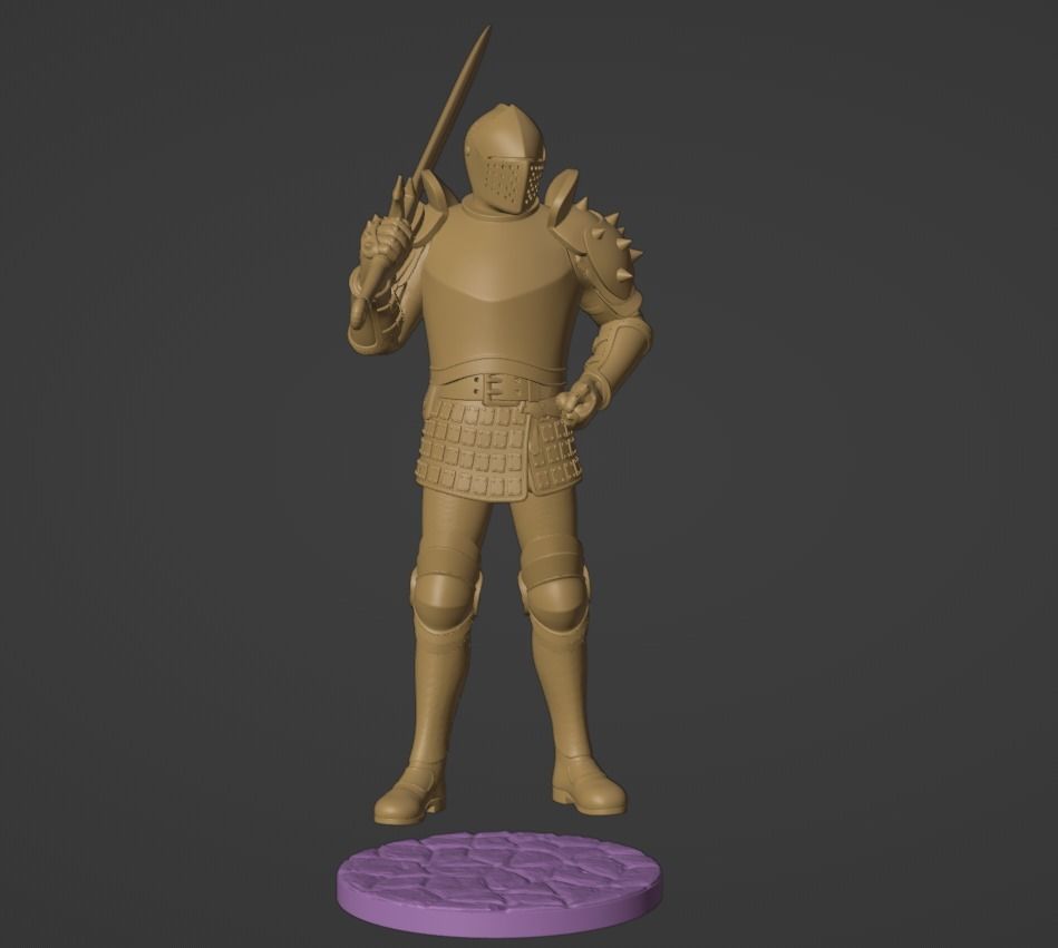 Knight Figurine free 3D model 3D printable | CGTrader