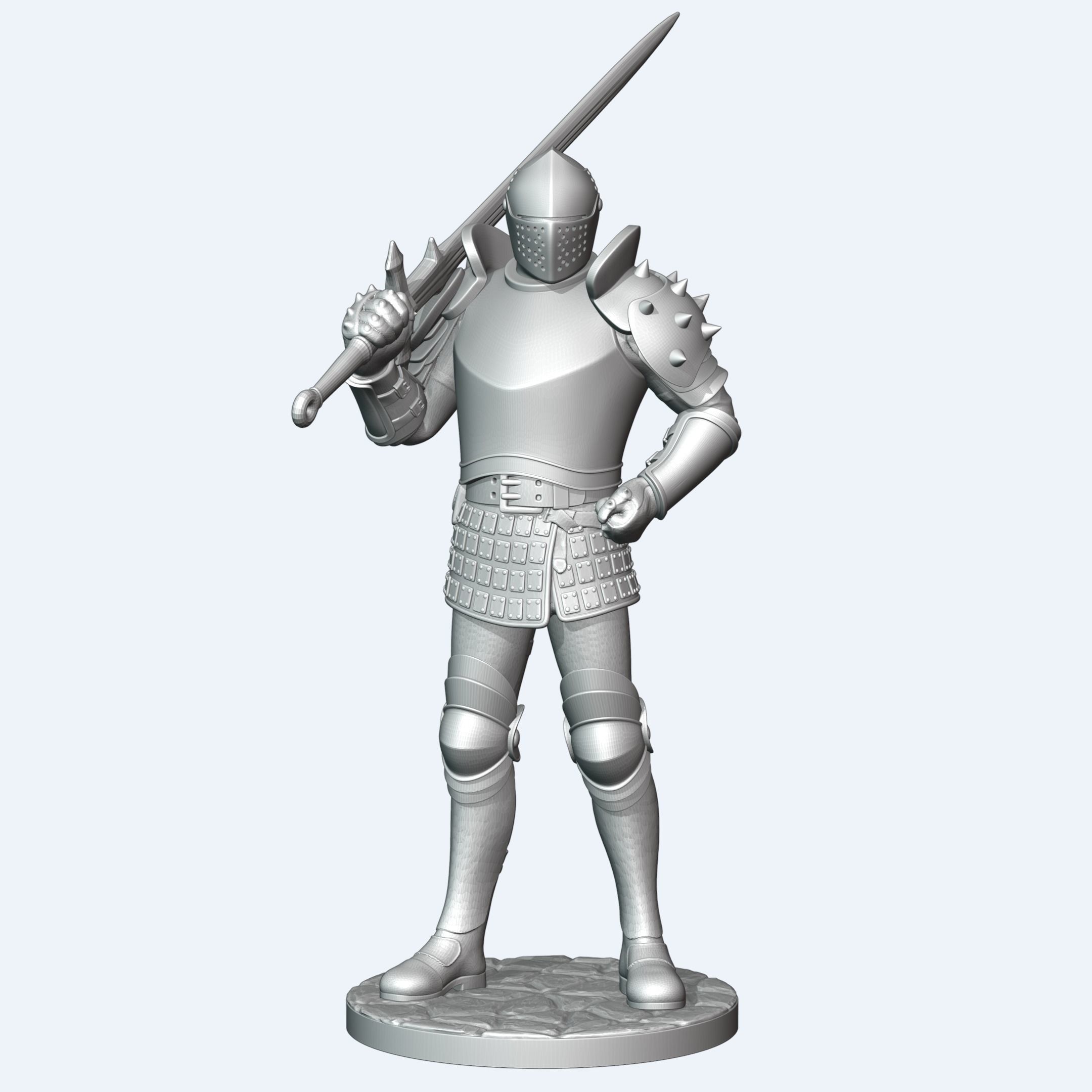 Knight Figurine free 3D model 3D printable | CGTrader