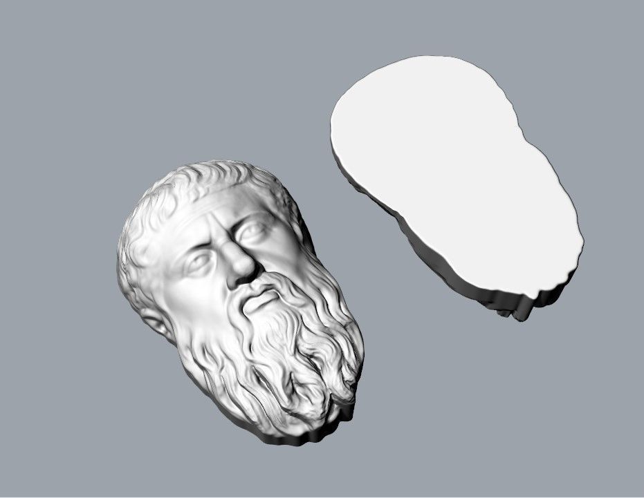 Plato Platon bas relief 3D model 3D printable | CGTrader