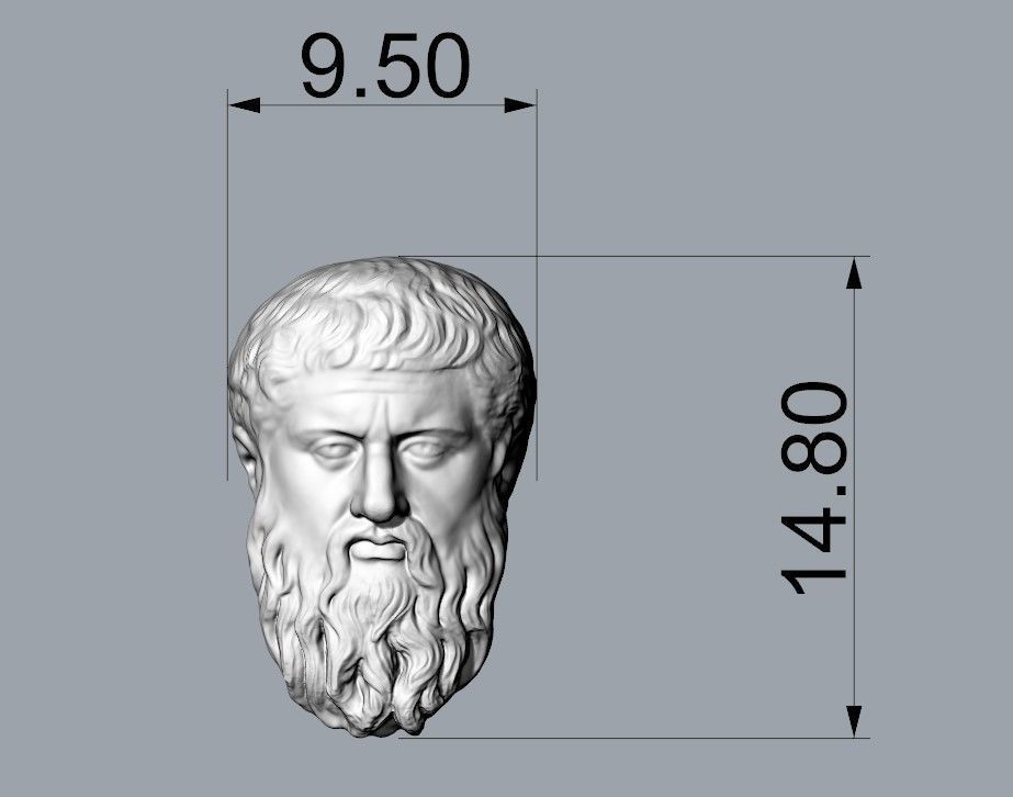 Plato Platon bas relief 3D model 3D printable | CGTrader