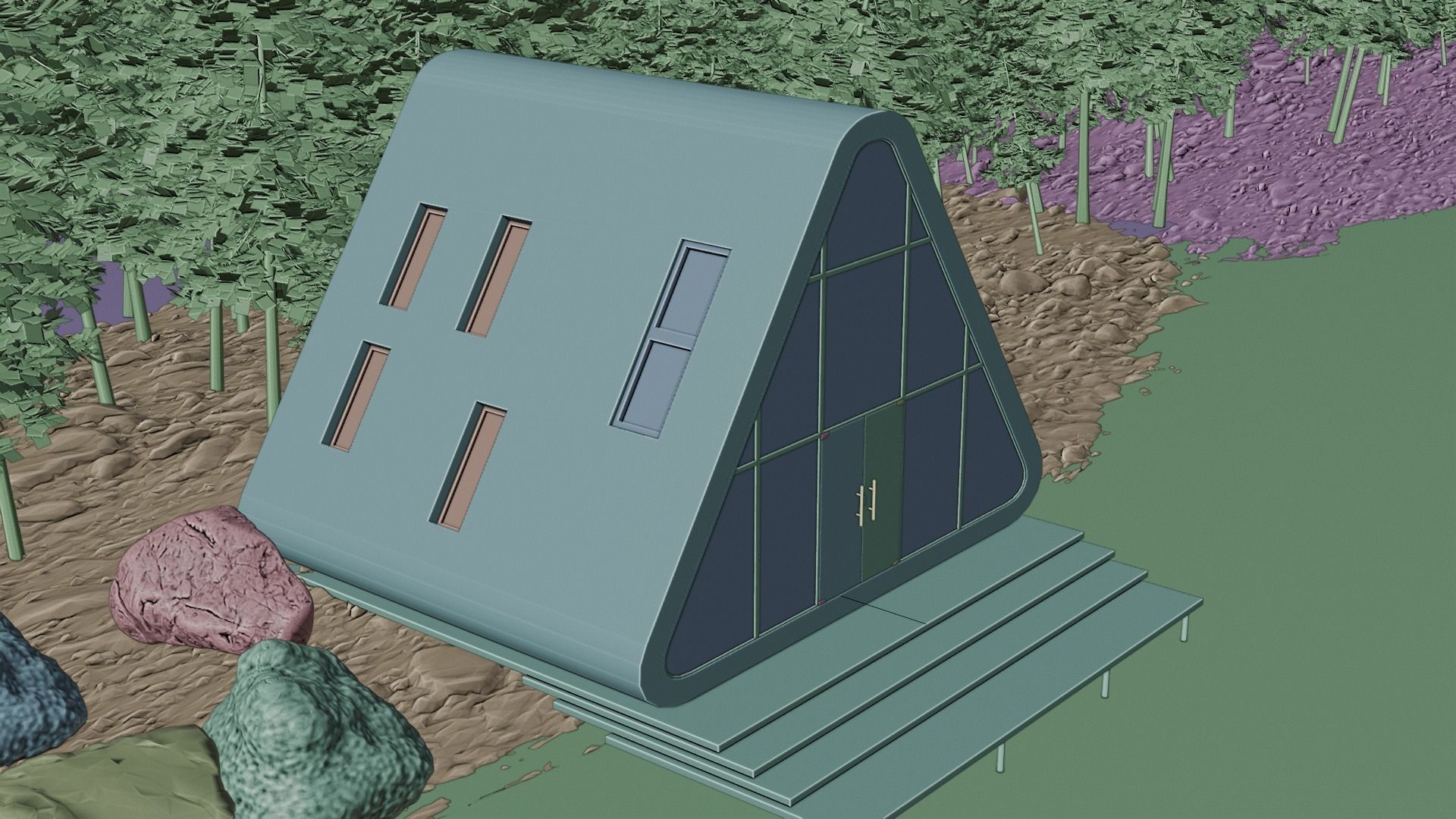 forest house 3d model 3D model | CGTrader