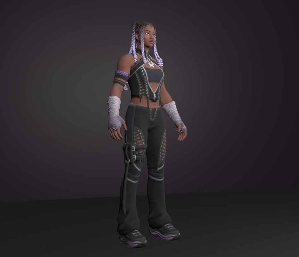 zuri fortnite 3D model animated rigged | CGTrader