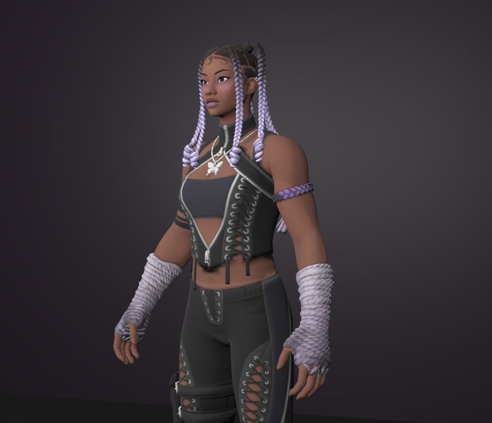 zuri fortnite 3D model animated rigged | CGTrader