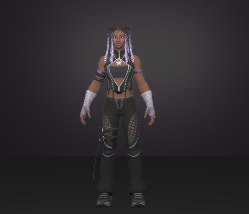 zuri fortnite 3D model animated rigged | CGTrader