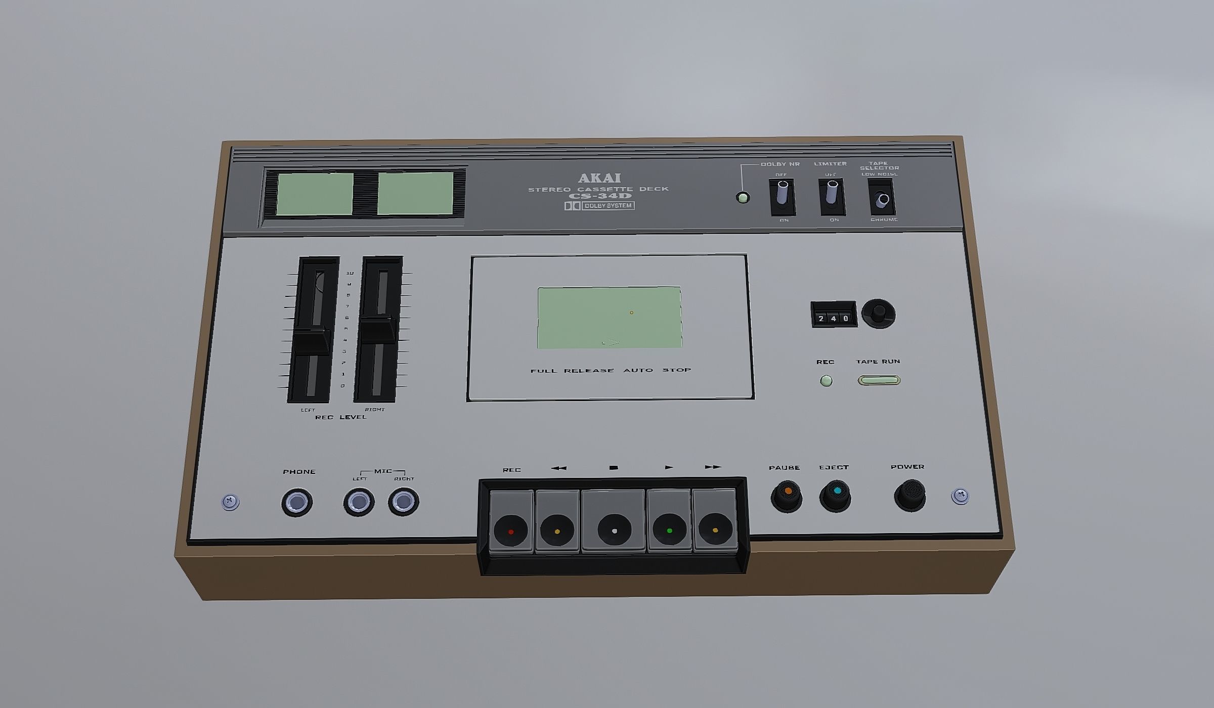 Japanese vintage cassette deck 70 3D model | CGTrader
