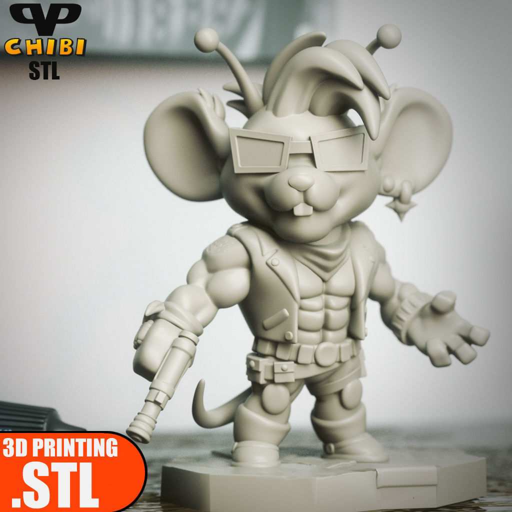 BMFM Throttle Chibi STL for 3D Printing ChibiSTL 3DXM 3D model 3D ...