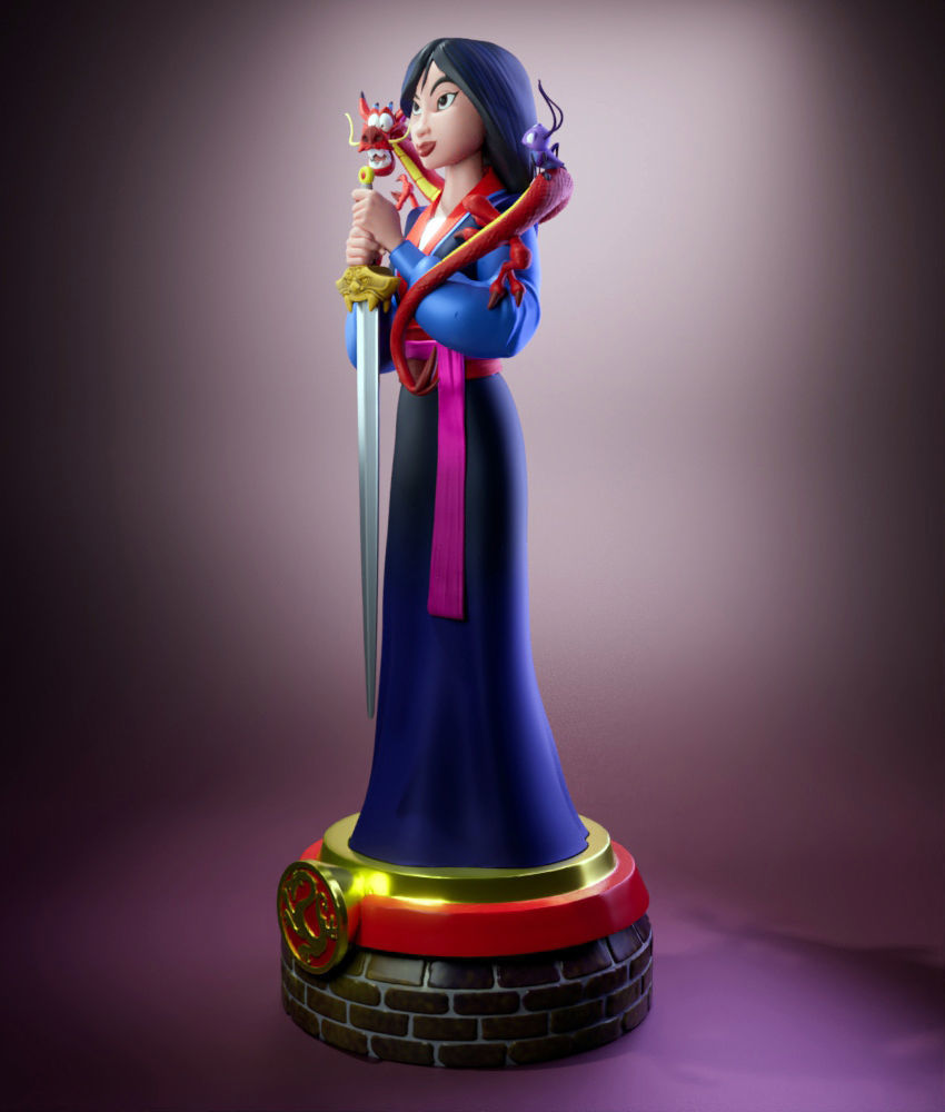 Mulan-Disney 3D model 3D printable | CGTrader