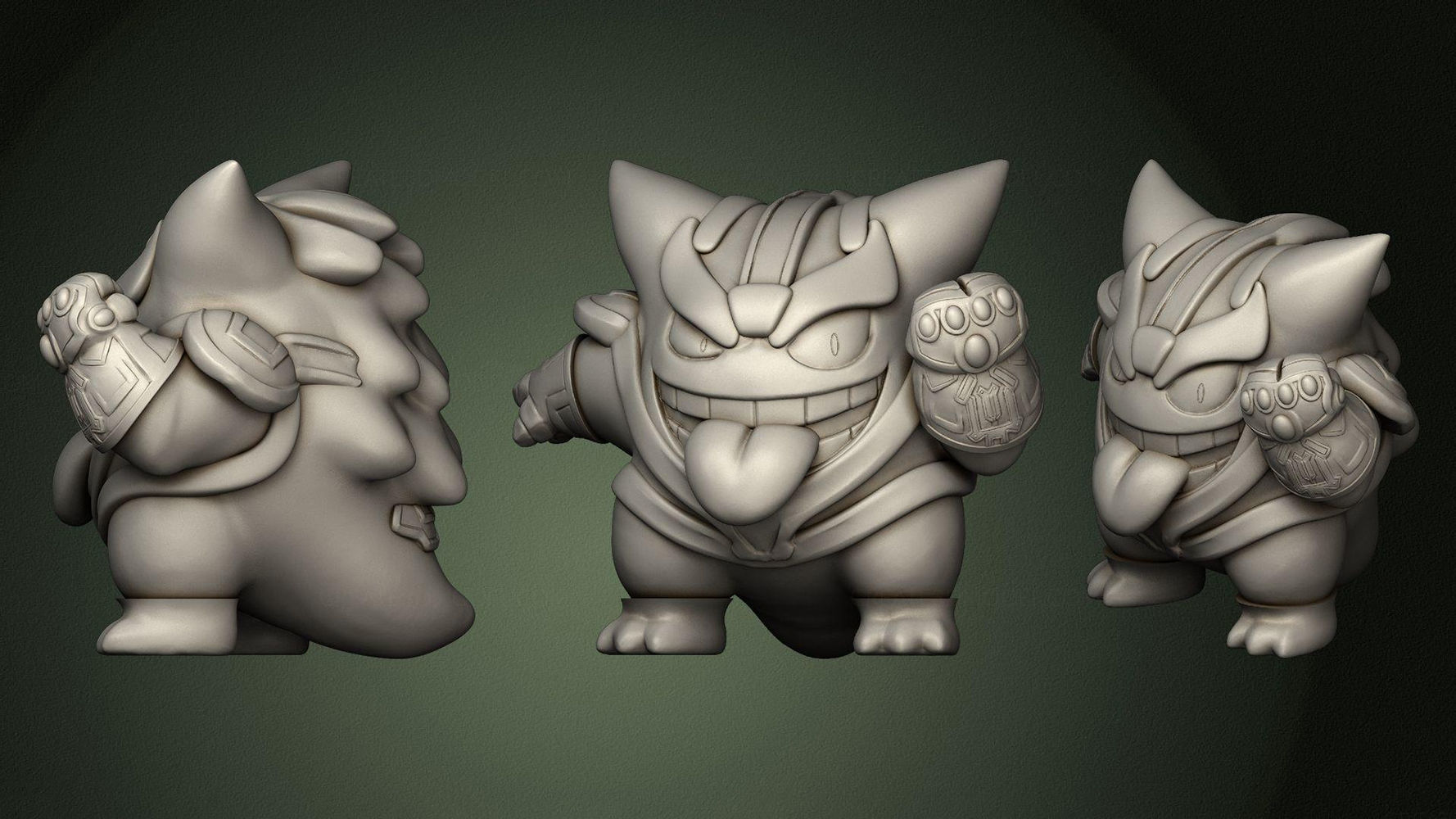 Thangar Thanos Gengar 3D Model Ready to Print 3D model 3D printable ...