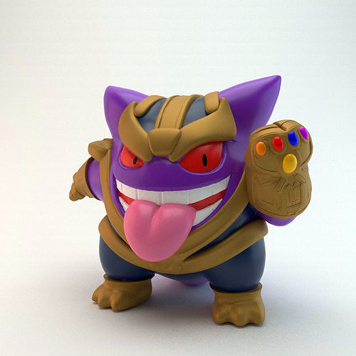 Thangar Thanos Gengar 3D Model Ready to Print 3D model 3D printable ...