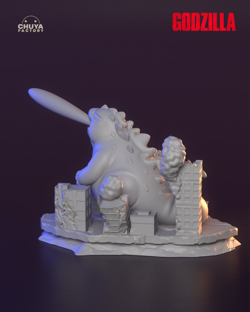 Godzilla chibi 3D model 3D printable | CGTrader