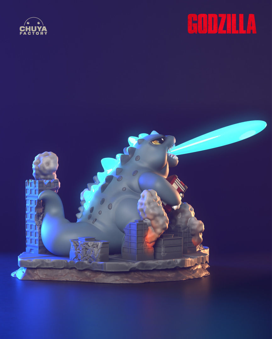 Godzilla chibi 3D model 3D printable | CGTrader
