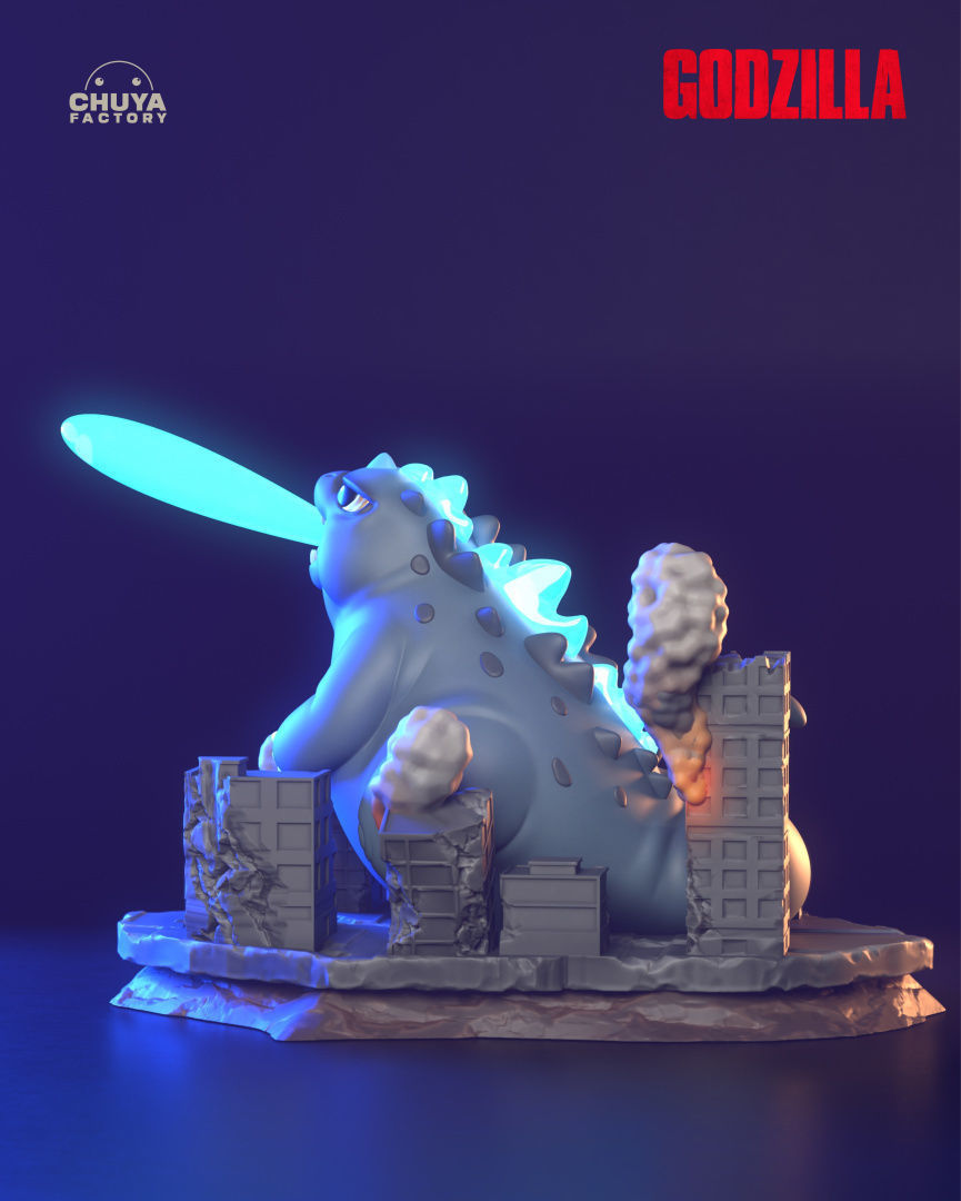 Godzilla chibi 3D model 3D printable | CGTrader