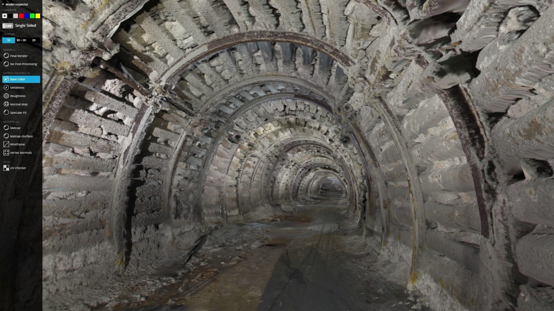 Old underground mine excavation - arch support 3D model | CGTrader
