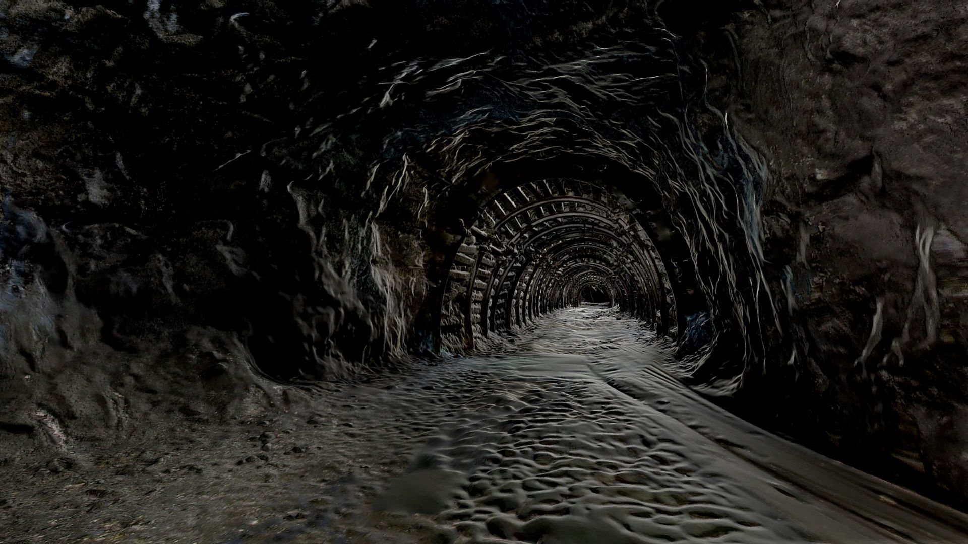 Old underground mine excavation - arch support 3D model | CGTrader