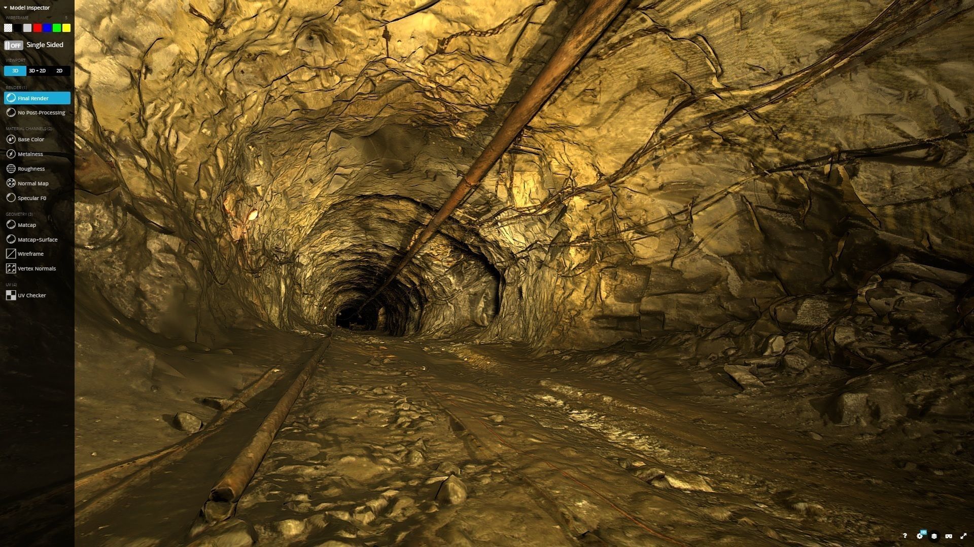 Old underground mine excavation - pipe 3D model | CGTrader