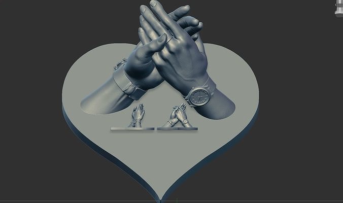 love hand 3D model 3D printable | CGTrader