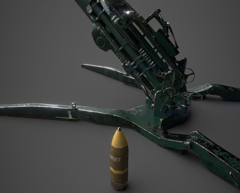 The M777 howitzer can be used in military games 3D model | CGTrader