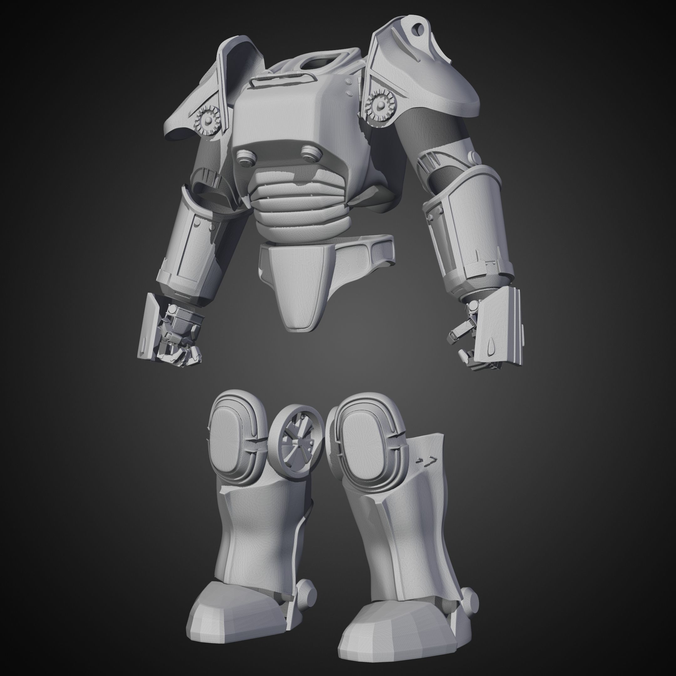 Fallout 4 T-45 Power Armor Armor for Cosplay 3D model 3D printable | CGTrader