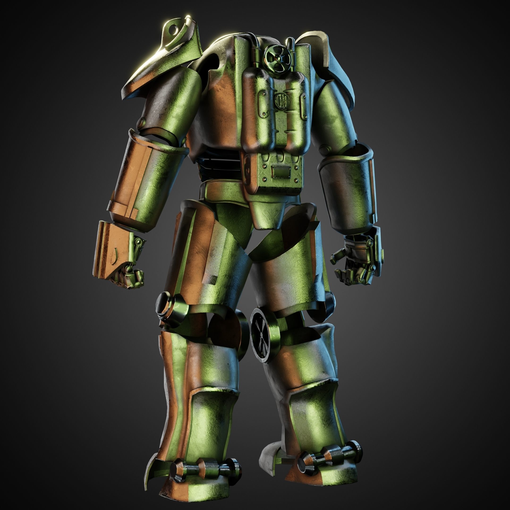 Fallout 4 T-45 Power Armor Armor for Cosplay 3D model 3D printable ...