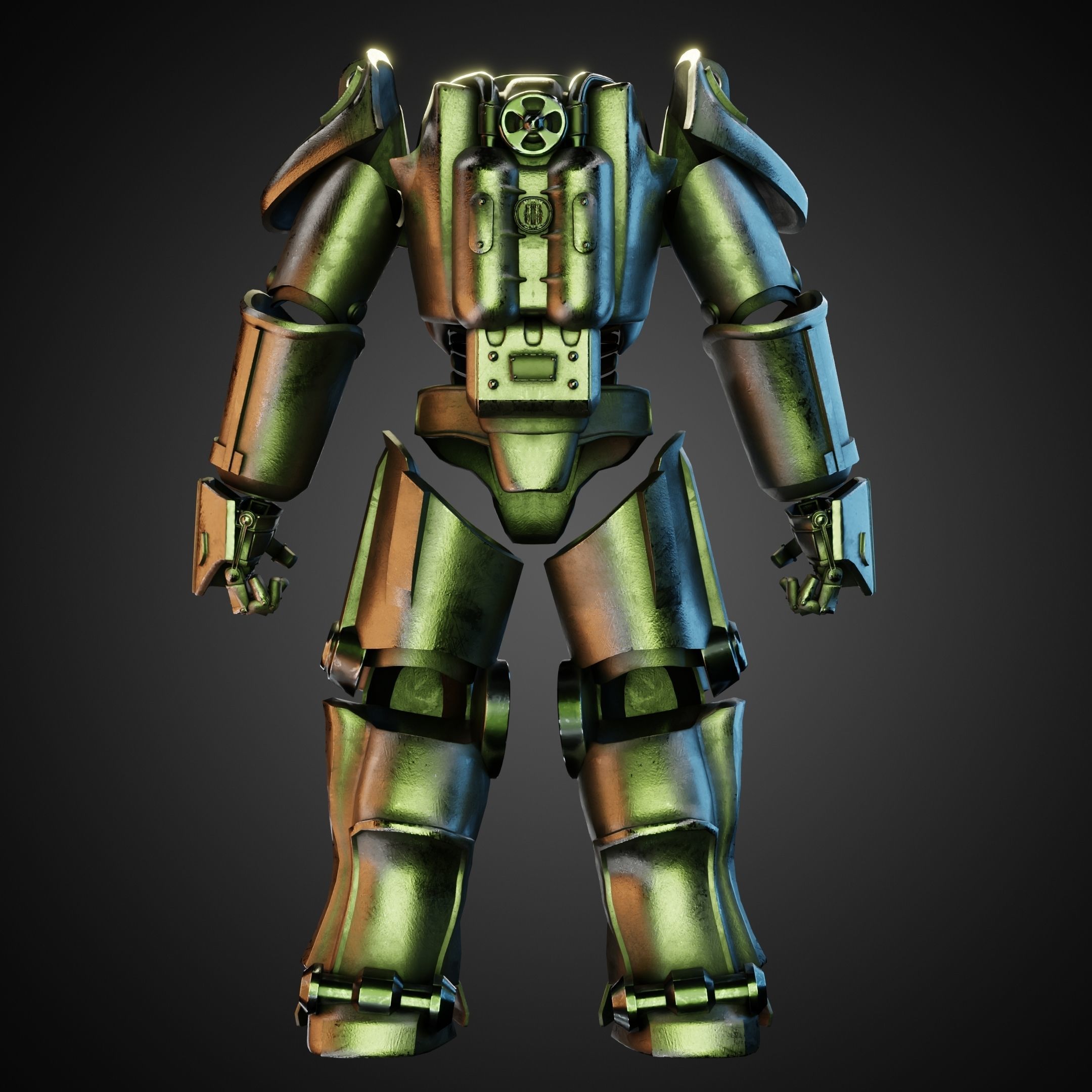 Fallout 4 T-45 Power Armor Armor for Cosplay 3D model 3D printable ...
