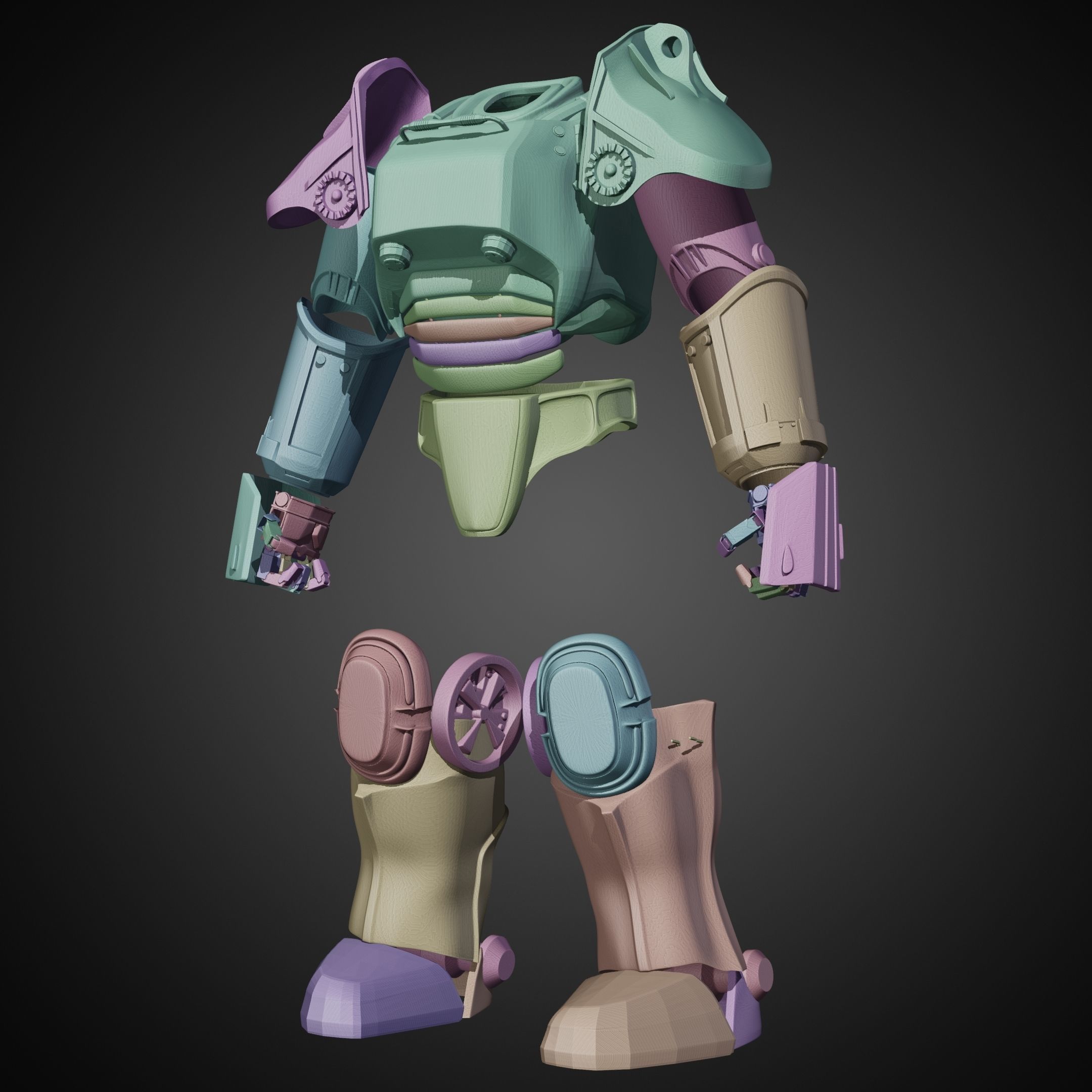 Fallout 4 T-45 Power Armor Armor for Cosplay 3D model 3D printable ...