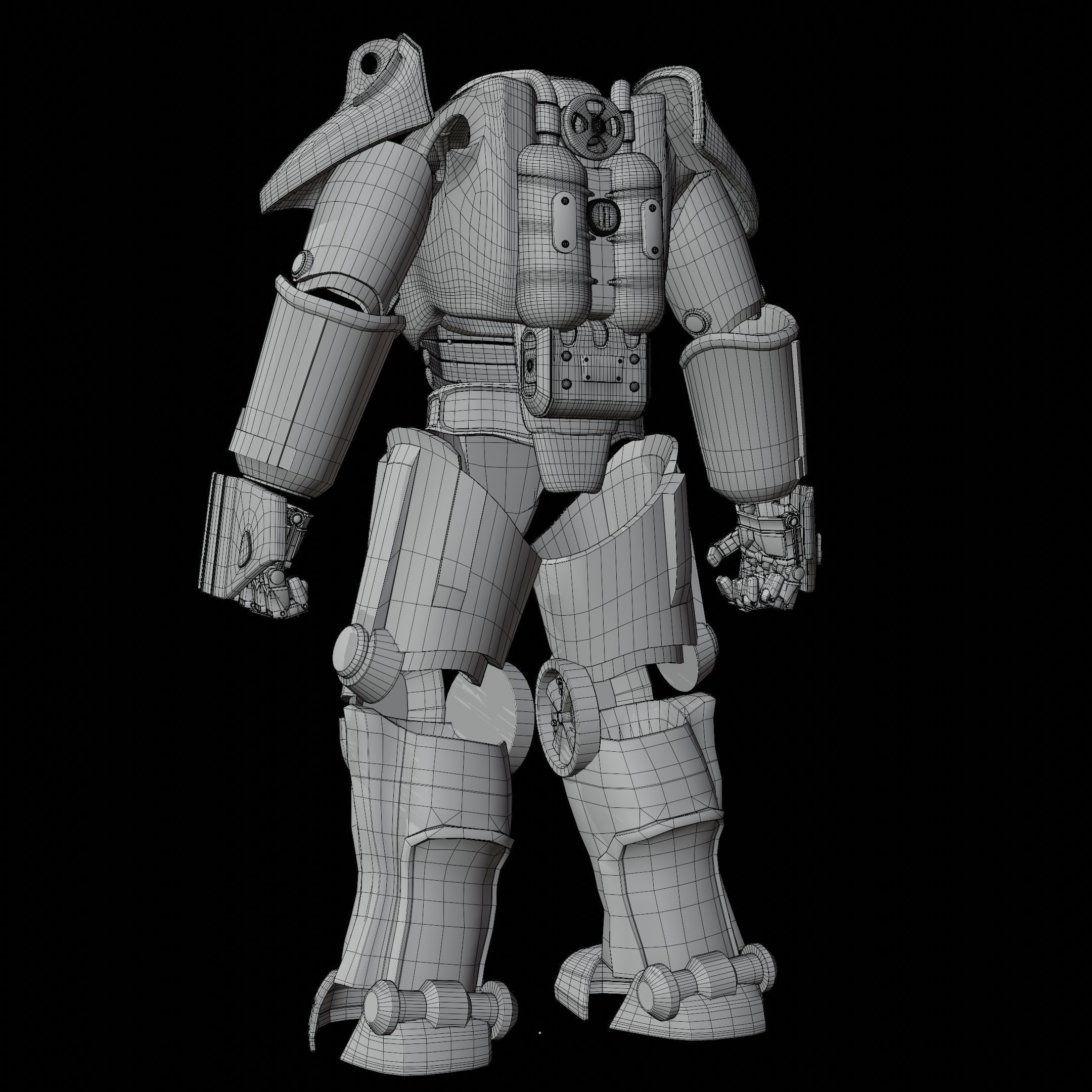 Fallout 4 T-45 Power Armor Armor for Cosplay 3D model 3D printable | CGTrader