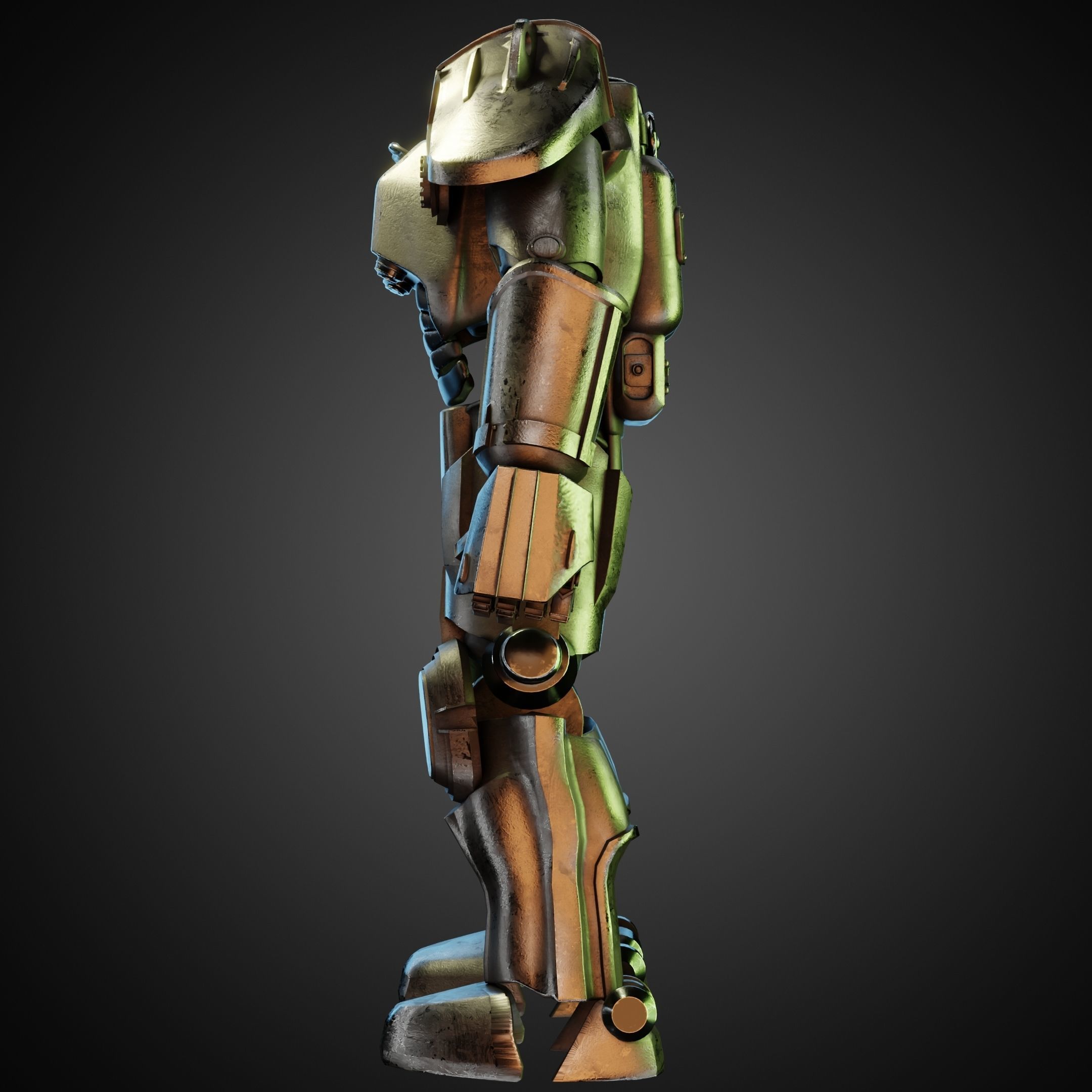 Fallout 4 T-45 Power Armor Armor for Cosplay 3D model 3D printable ...