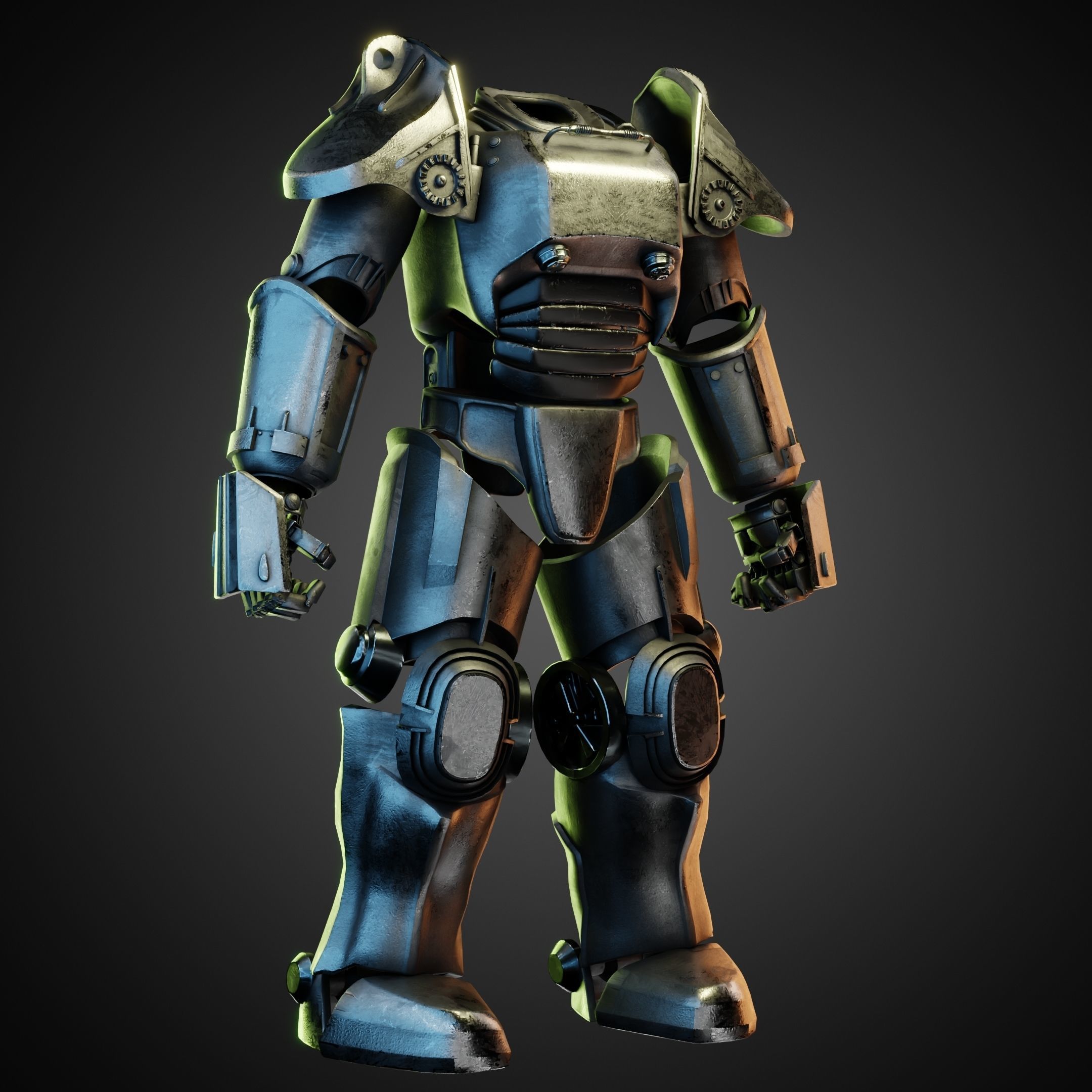 Fallout 4 T-45 Power Armor Armor for Cosplay 3D model 3D printable ...