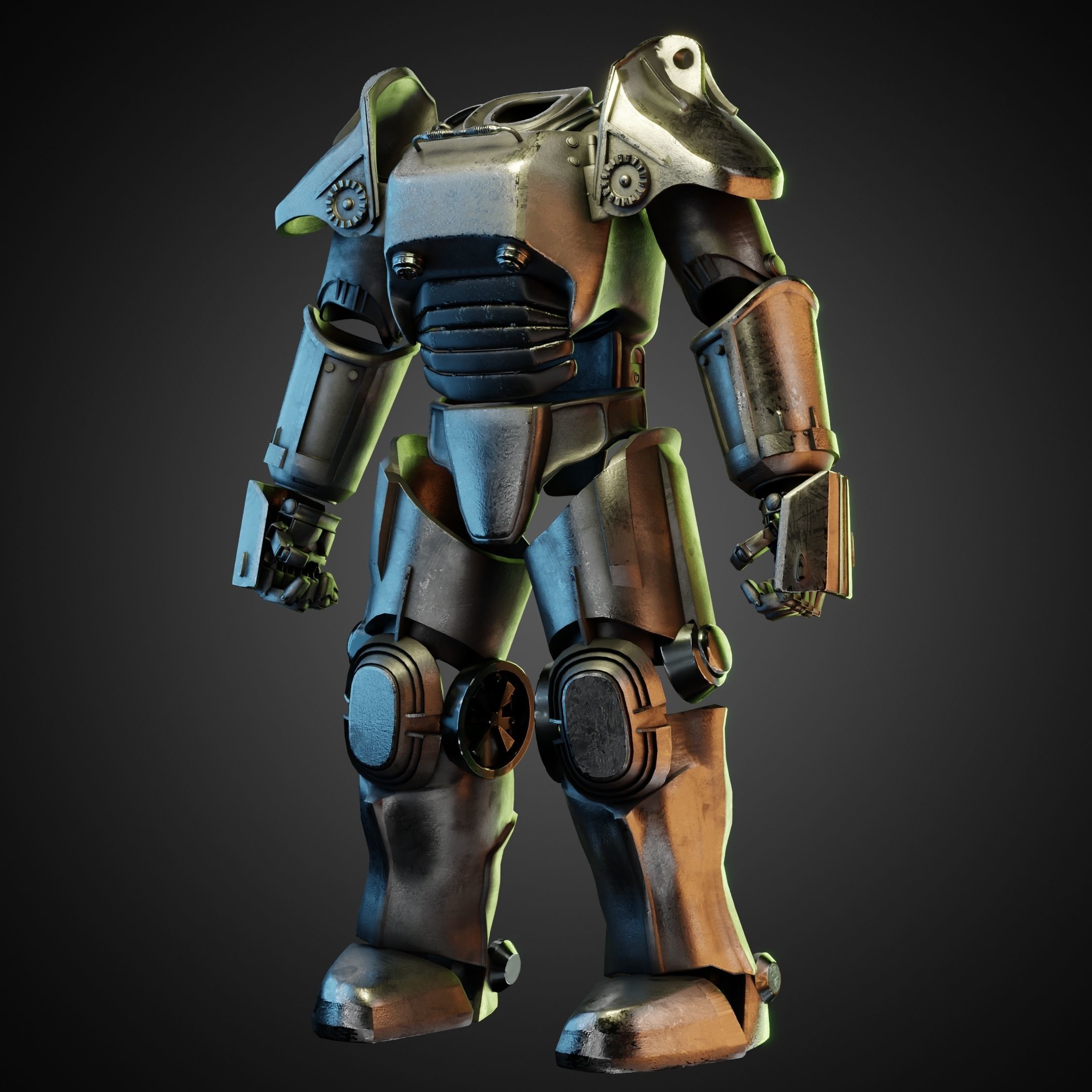 Fallout 4 T-45 Power Armor Armor for Cosplay 3D model 3D printable ...