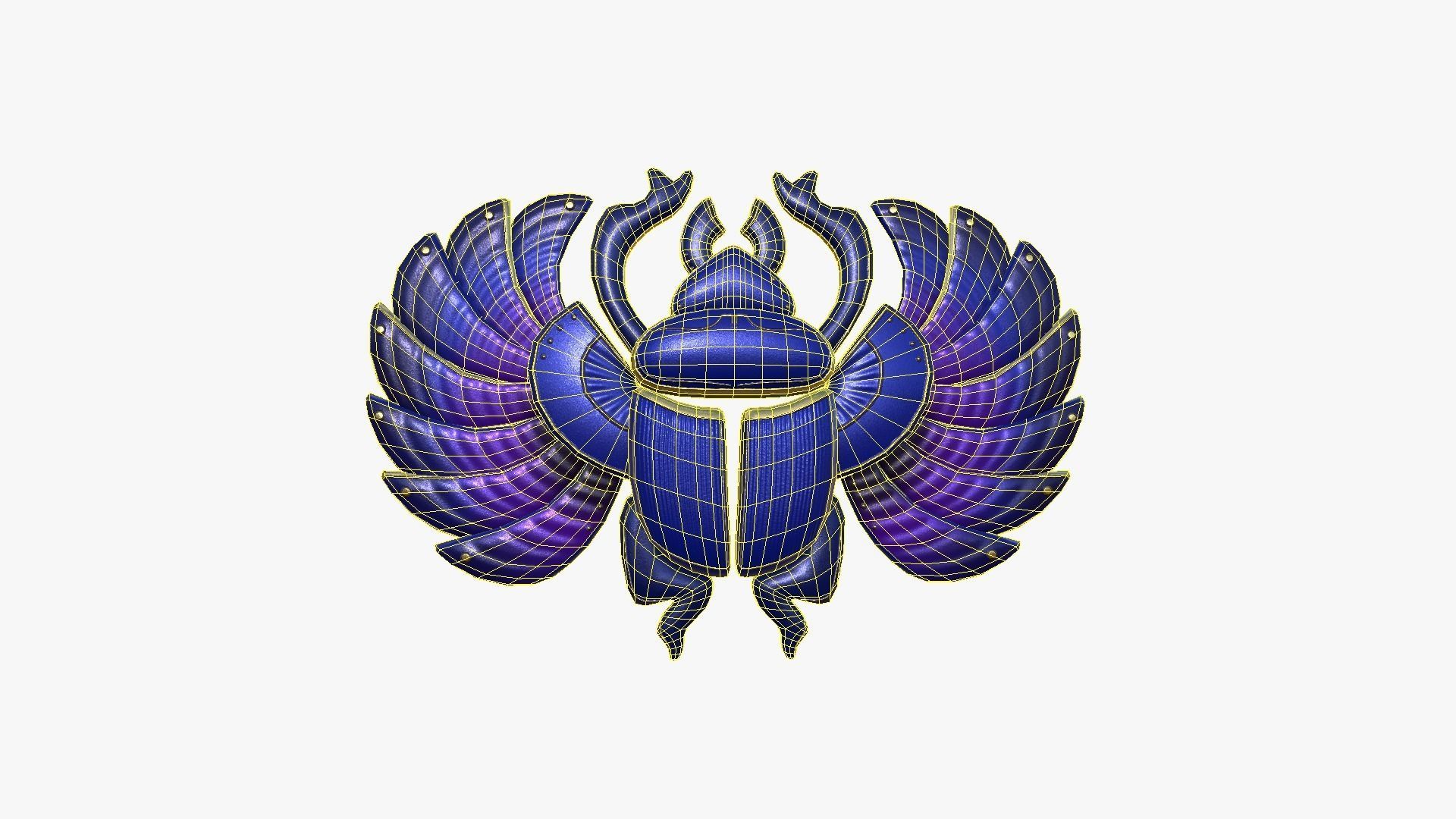 3D model Khepri Mask A01 - Egyptian Gods Character Clothing VR / AR ...