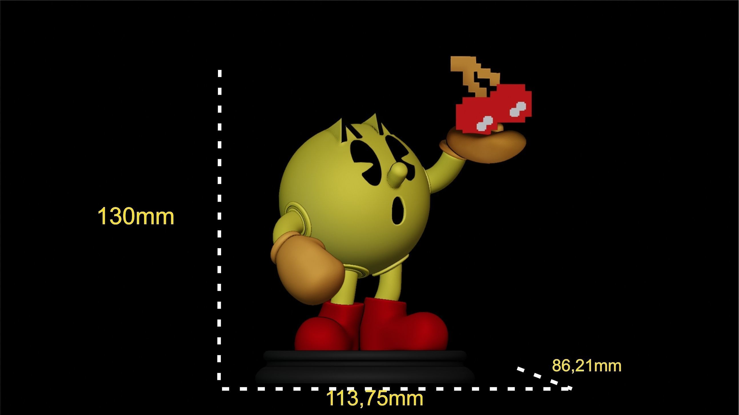 PAC MAN FIGURE 3D model 3D printable | CGTrader