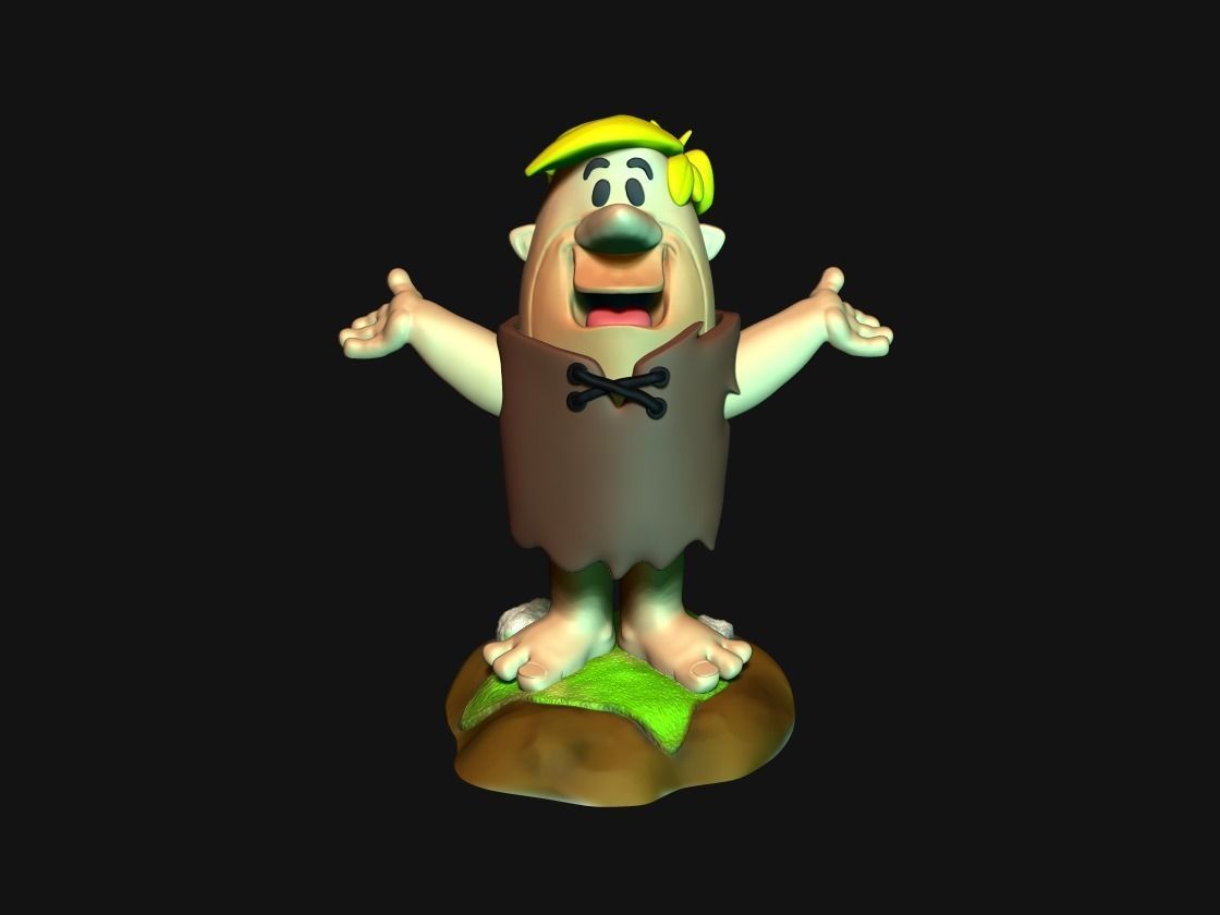 Barney Flintstone 3D model 3D printable | CGTrader