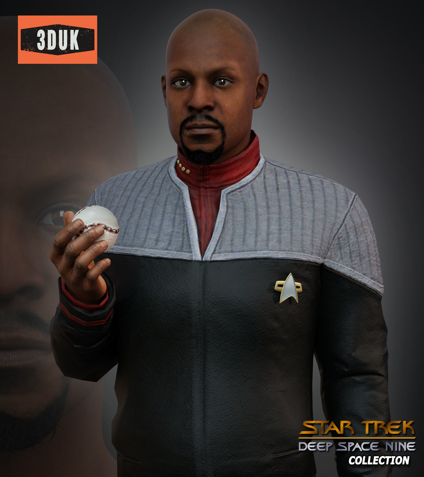 DS9 Benjamin Sisko For G8M 3D model rigged | CGTrader