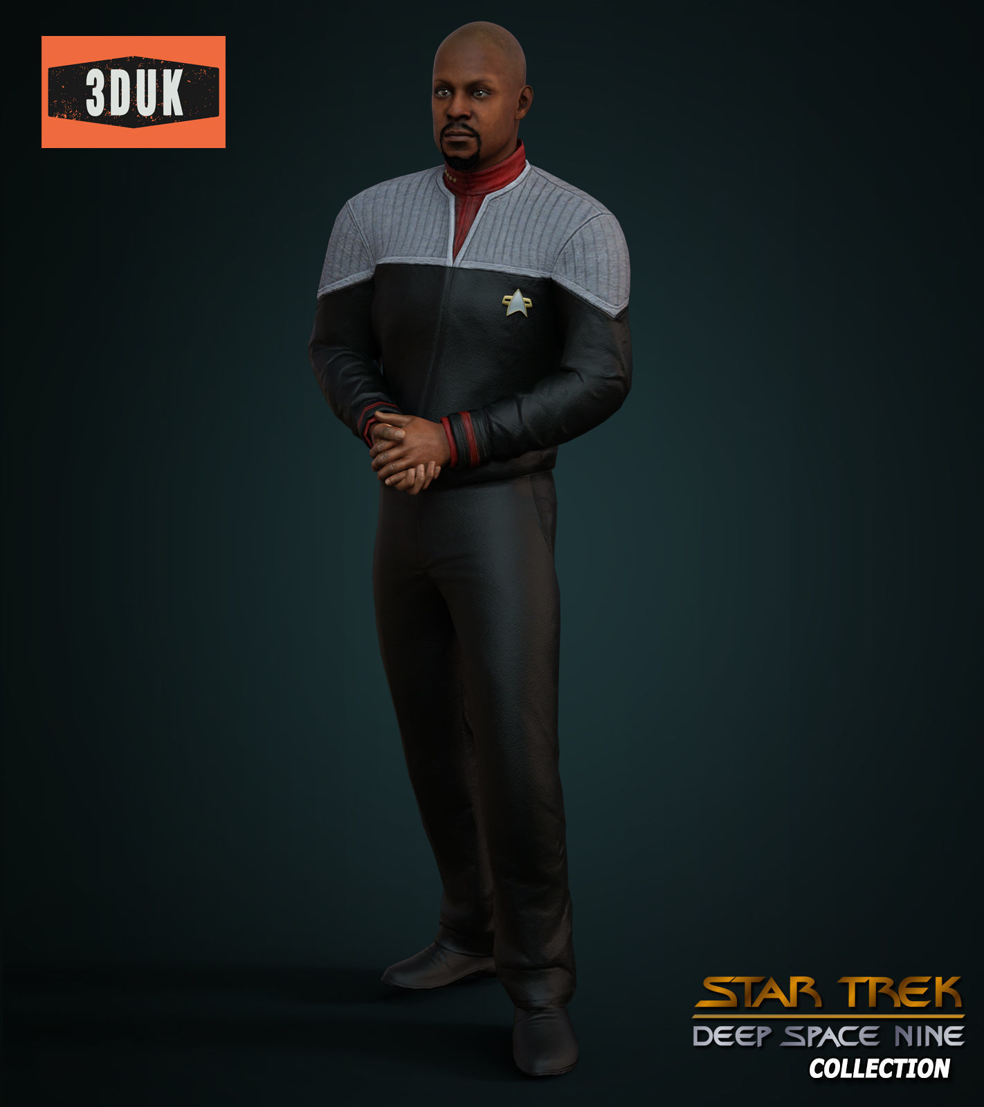 DS9 Benjamin Sisko For G8M 3D model rigged | CGTrader