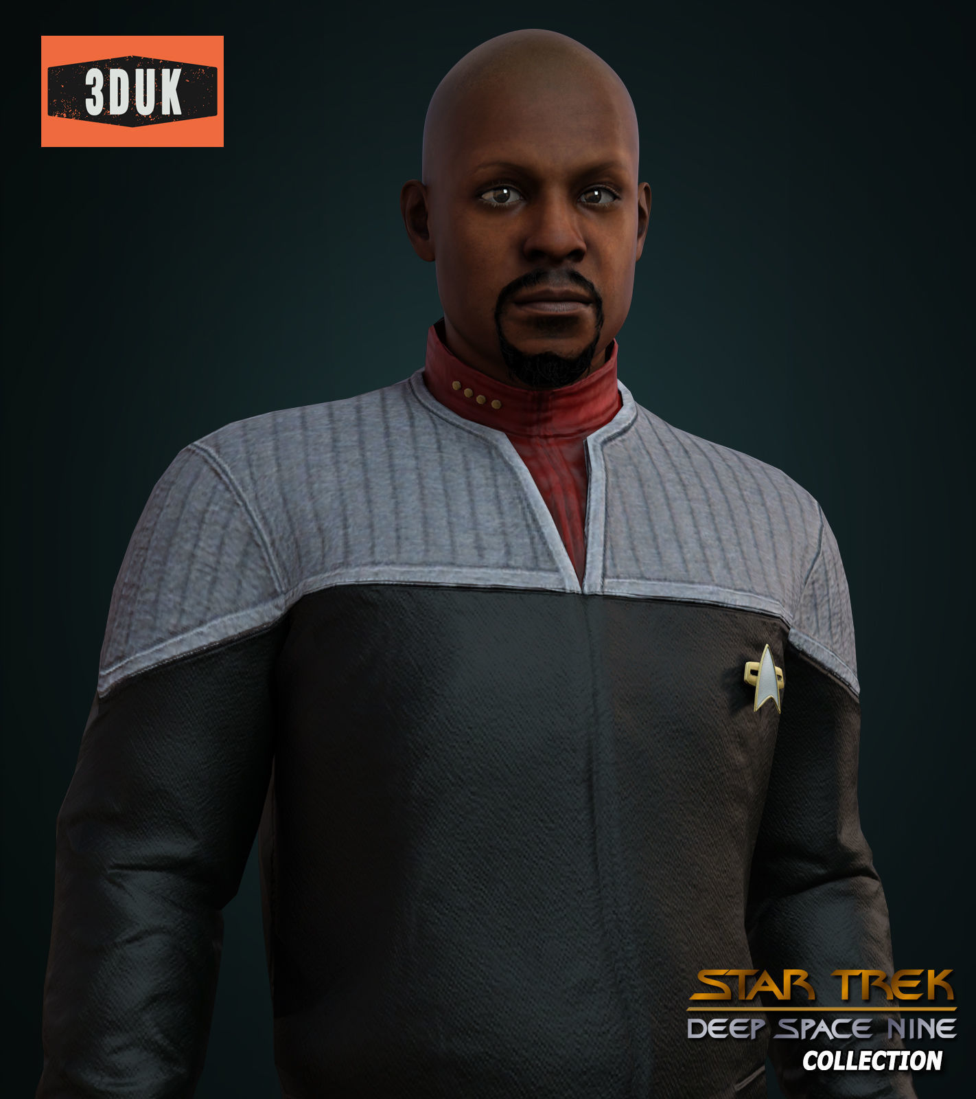 DS9 Benjamin Sisko For G8M 3D model rigged | CGTrader