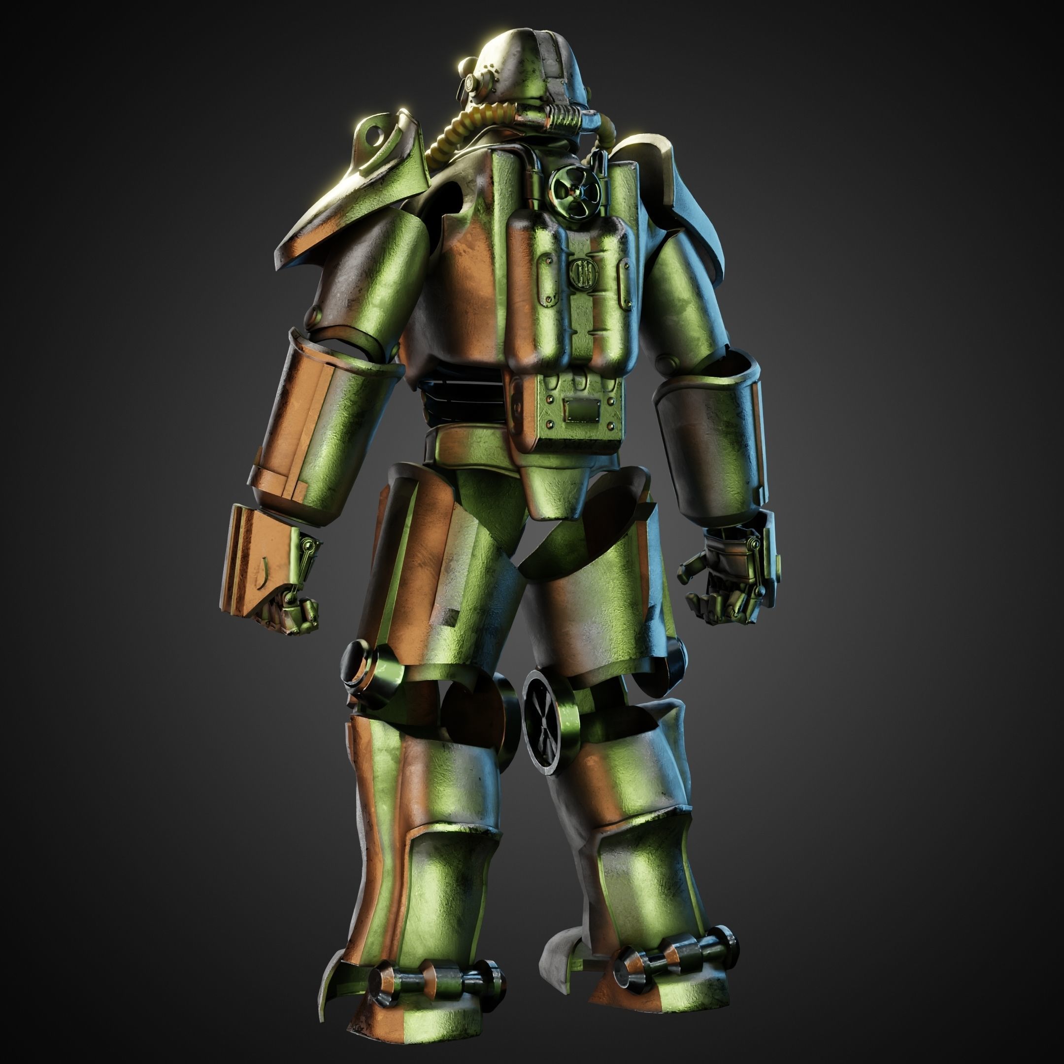 Fallout 4 T-45 Power Armor Armor for Cosplay 3D Model Collection 3D ...