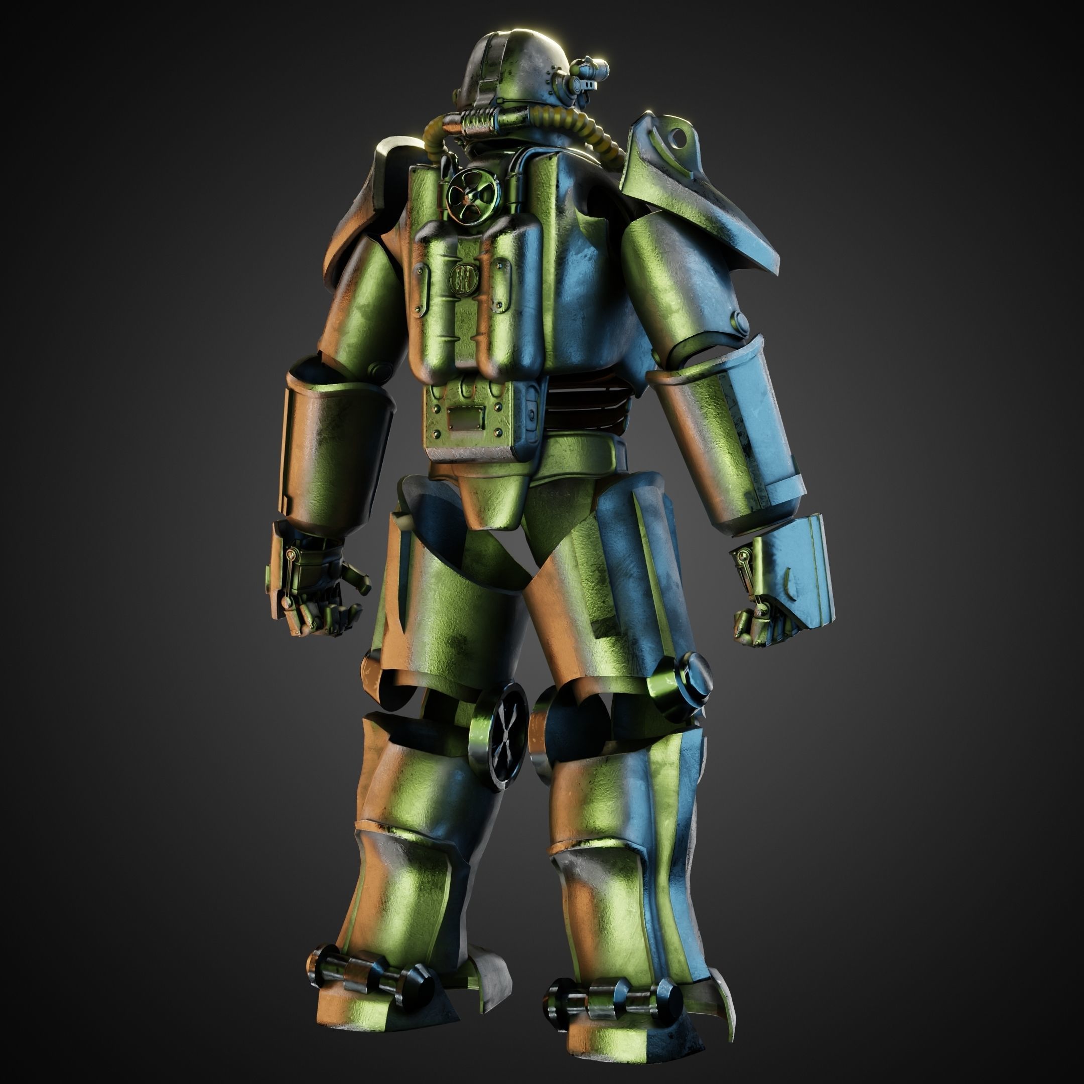 Fallout 4 T-45 Power Armor Armor for Cosplay 3D Model Collection 3D ...