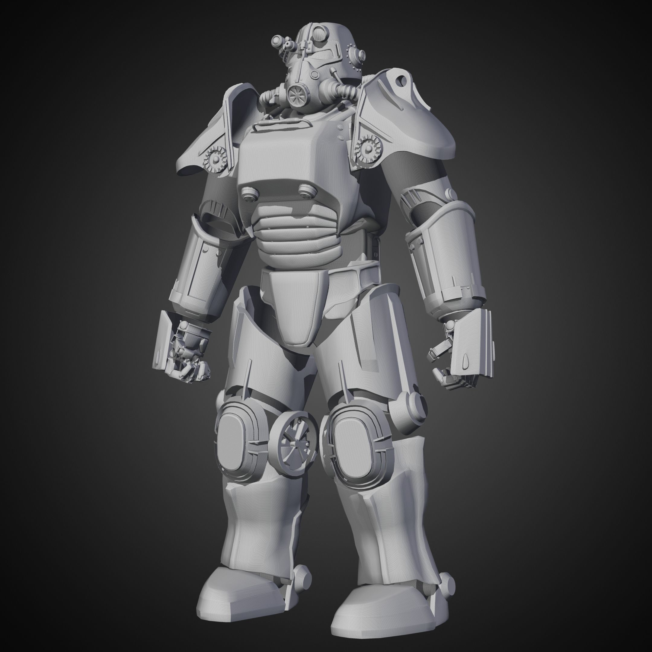 Fallout 4 T-45 Power Armor Armor for Cosplay 3D Model Collection 3D ...
