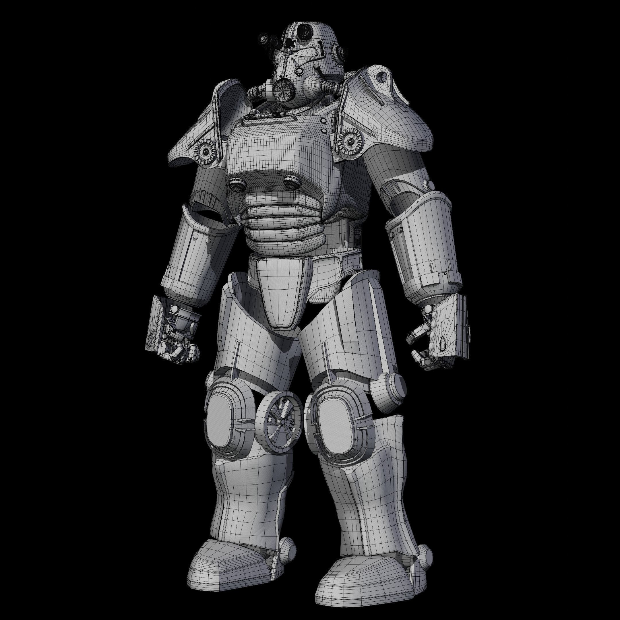 Fallout 4 T-45 Power Armor Armor for Cosplay 3D Model Collection 3D printable | CGTrader