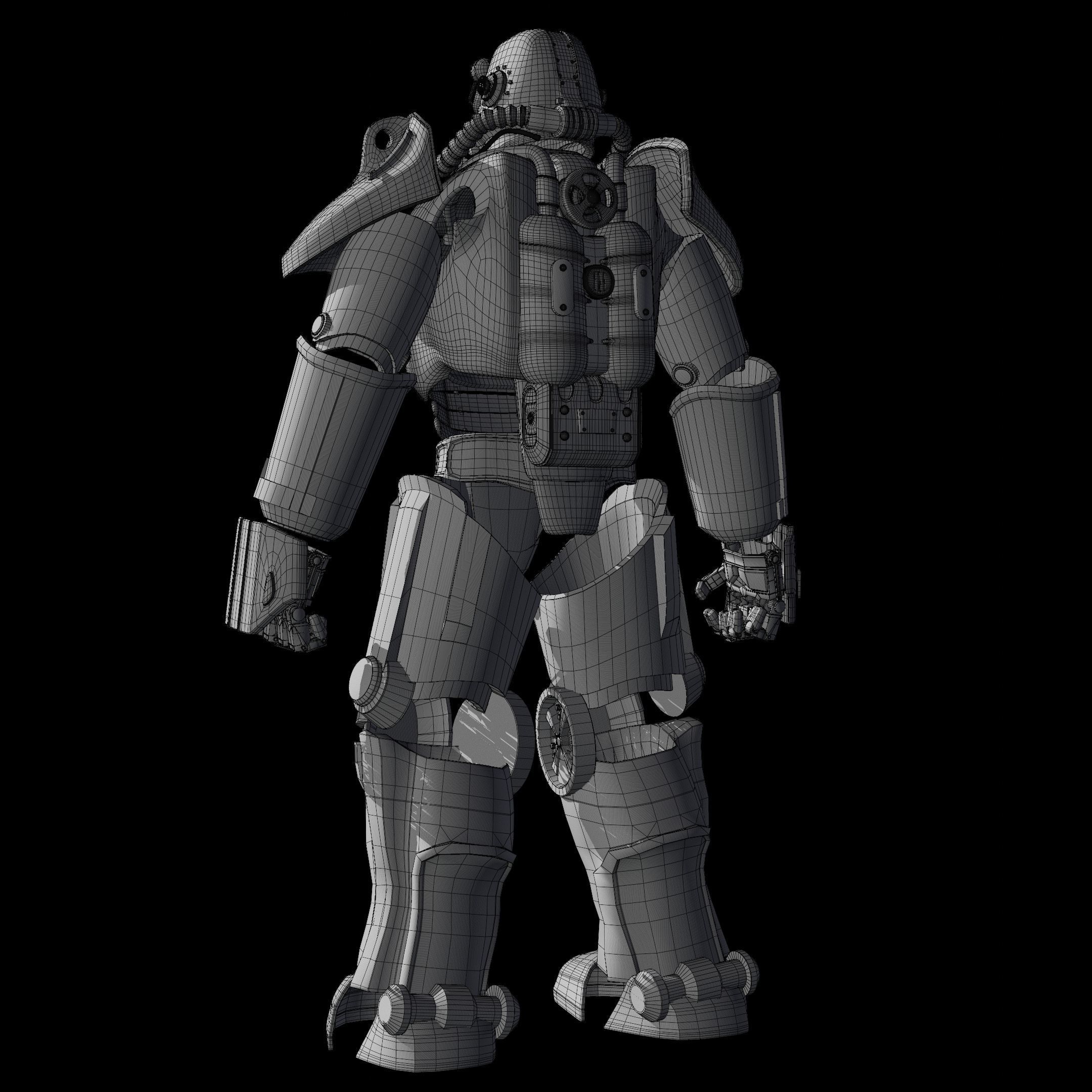 Fallout 4 T-45 Power Armor Armor for Cosplay 3D Model Collection 3D printable | CGTrader