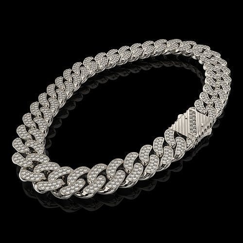 Jewelry CLASP and CUBAN chain link for bracelet or necklace STL 3D ...