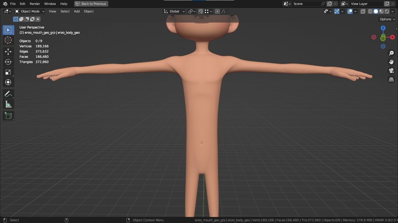 Enzo cartoon male teen kid character 3D model | CGTrader