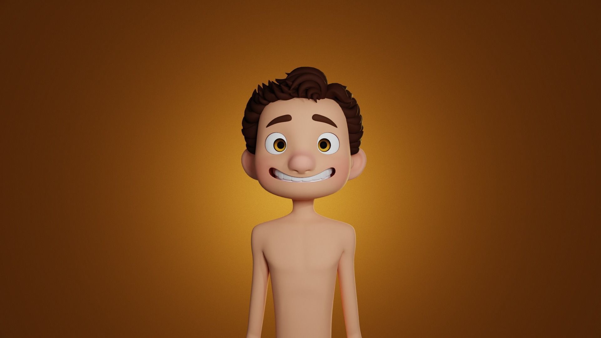 Enzo cartoon male teen kid character 3D model | CGTrader