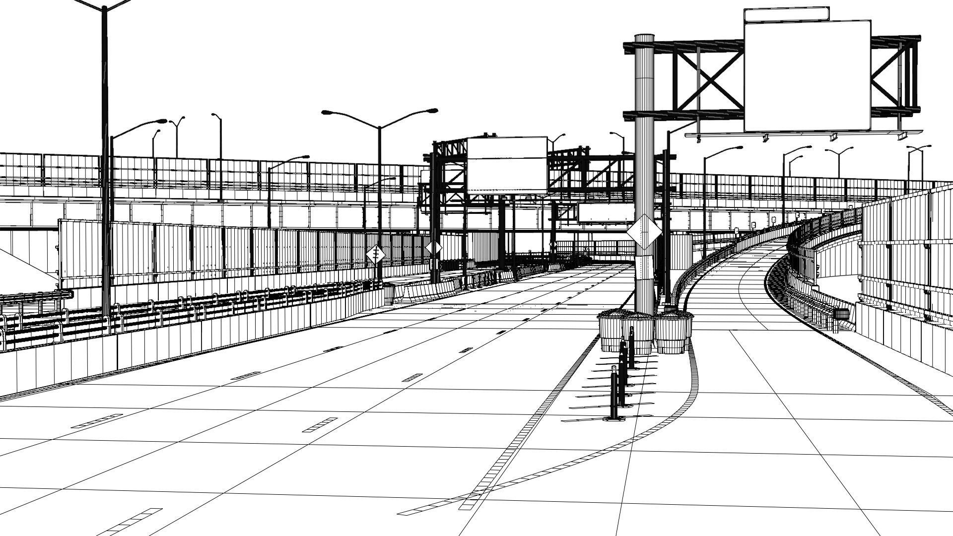 Highway 3D model | CGTrader