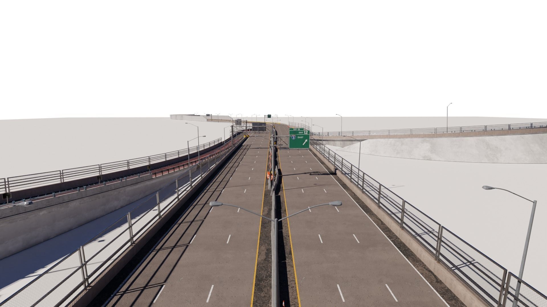 Highway 3D model | CGTrader