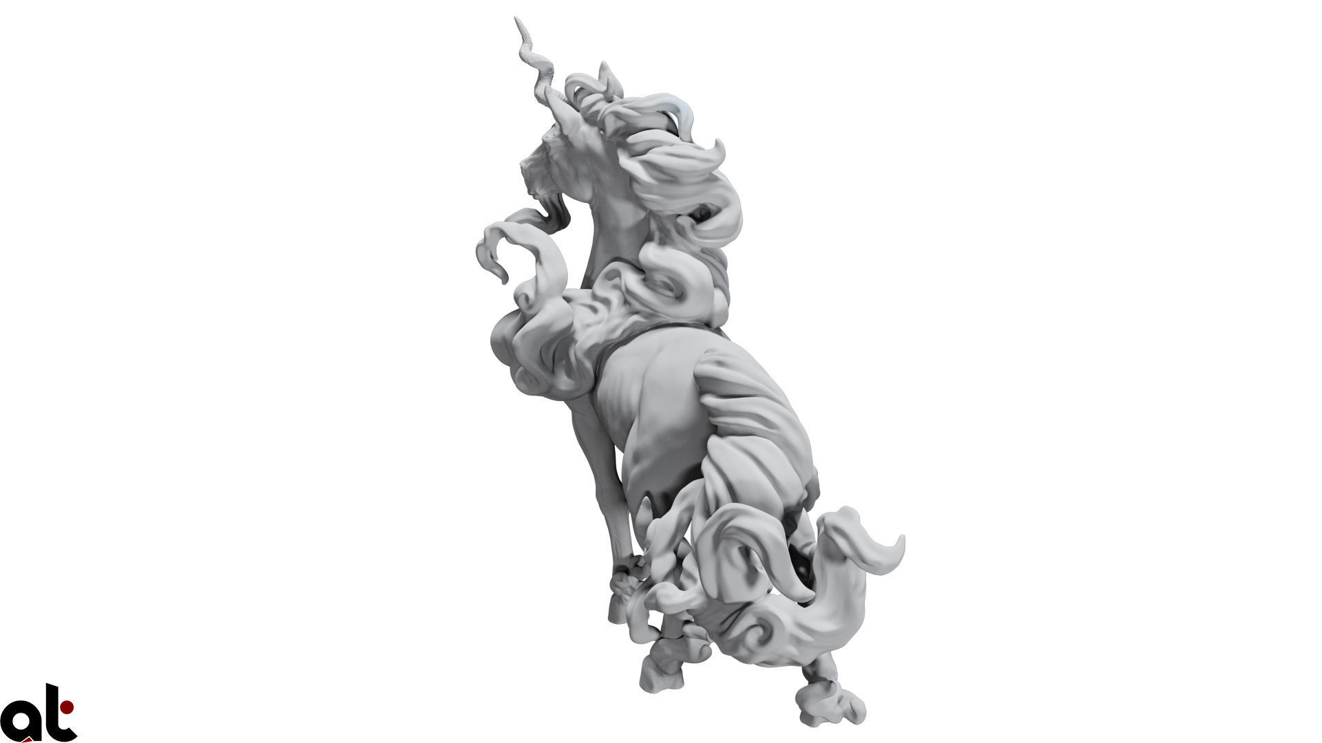 Smoke Elemental Unicorn 3D model 3D printable | CGTrader