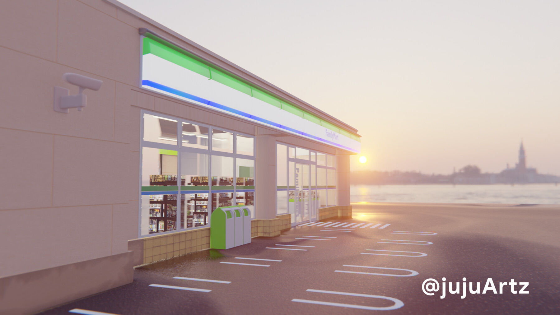 Family Mart Convenience Store 3D model | CGTrader