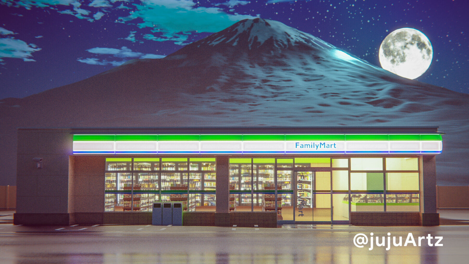 Family Mart Convenience Store 3D model | CGTrader