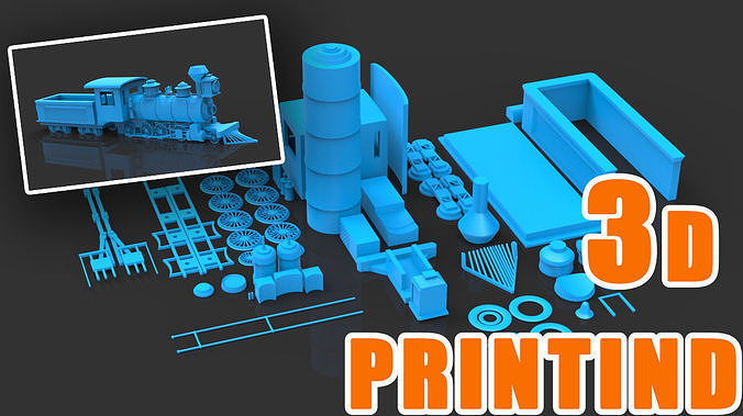 train engine 3D model 3D printable | CGTrader